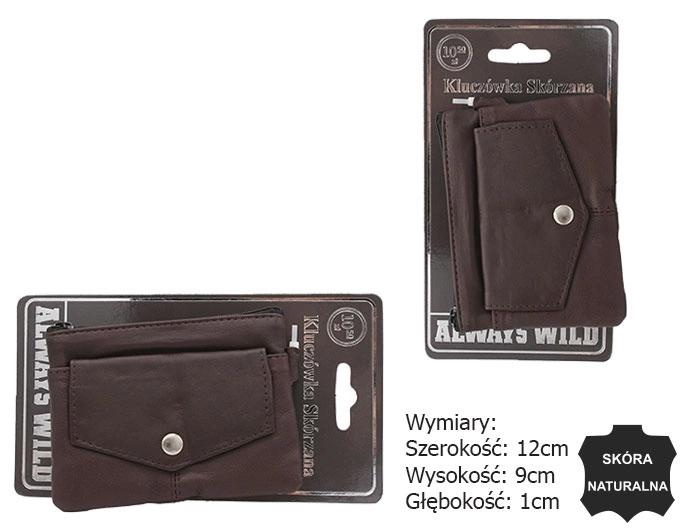 Skórzane etui na klucze KC-01-PDM D.Brown | Galanteriacedar.pl