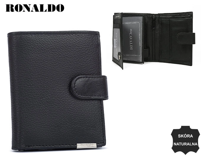 Portfel meski skórzany N4L-PDM-RON-BP Black | Galanteriacedar.pl
